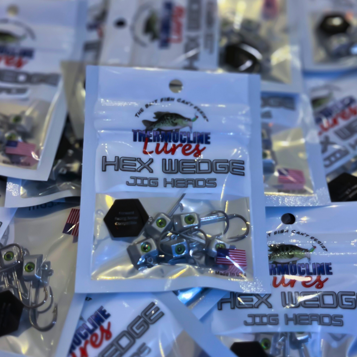 Hex Wedge Jig Heads - Green Chartreuse – Thermocline Lures